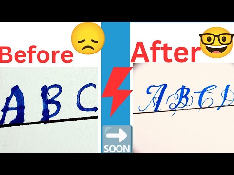 How to write English alphabet|| with 604|605 ||Calligraphy of alphabet ...