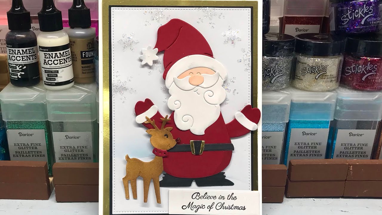 Let’s Make a 5x7 Card - Die Cutting, Stenciling and UV Resin! - YouTube