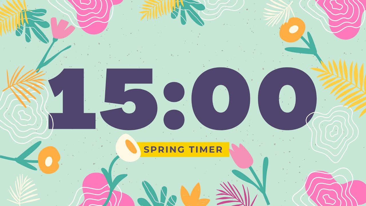 15 Minute Timer with Relaxing Music and Alarm | Spring Theme - YouTube