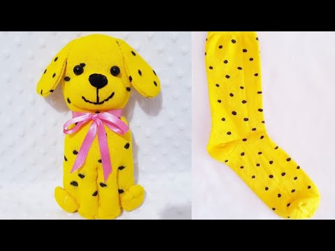 👌ÇORAPTAN OYUNCAK KÖPEK/😍Yapılışı çok kolay/💥Çocuklar buna bayılacak/Sock doll/Dog
