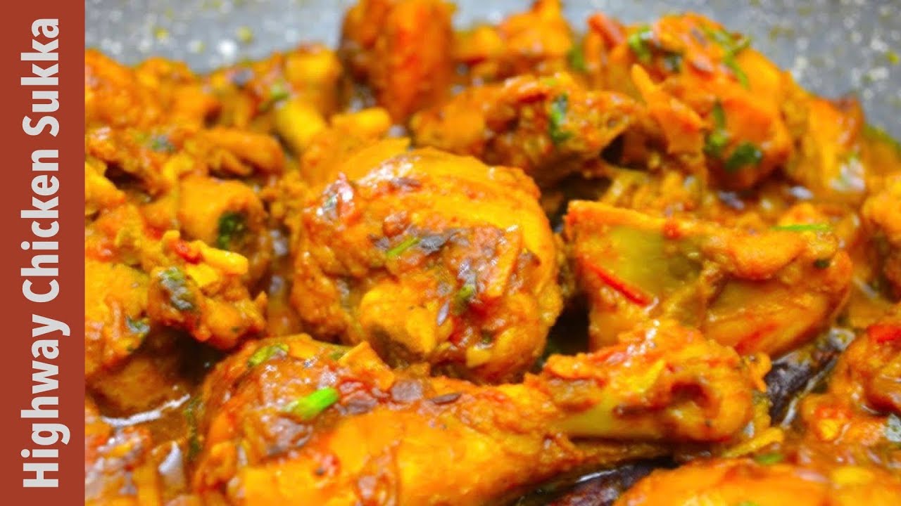 Highway Chicken Sukka Recipe | Rustic Dhaba style Fiery Hot Dry Chicken ...