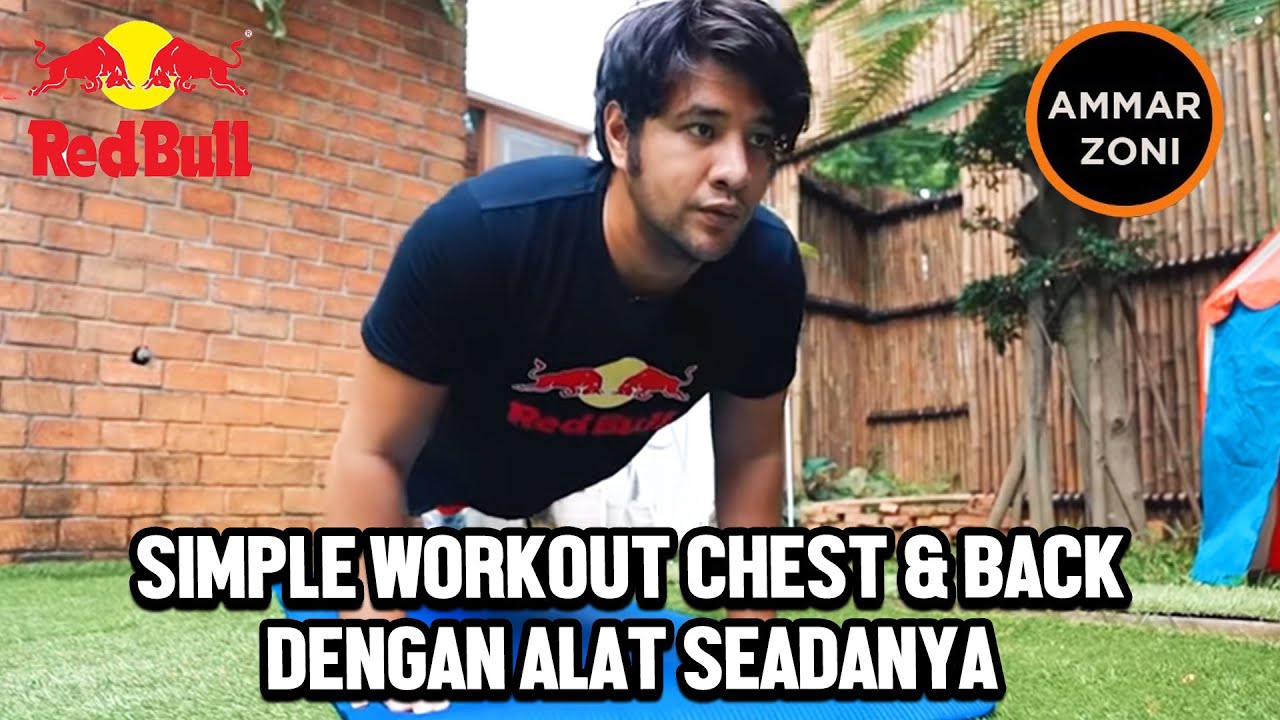 RED BULL GOLD WORKOUT AT HOME : SIMPLE WORKOUT CHEST & BACK DENGAN ALAT ...