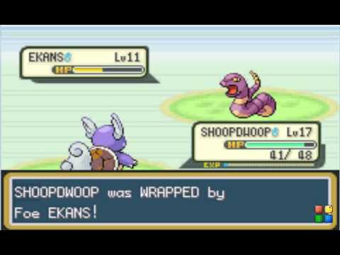 Lets Play! Pokemon Fire Red: Ekans is Snake Backwards - YouTube