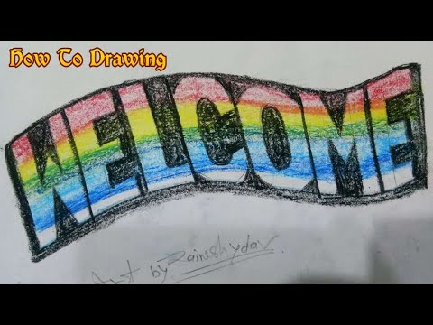 HOW To Welcome writing || welcome writing simple design|| - YouTube