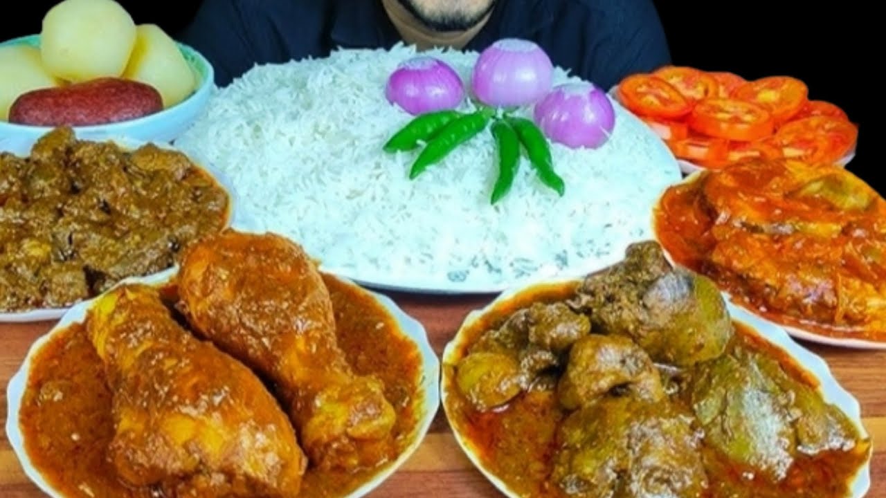 Spicy Chicken leg piece Curry, Chicken Curry, Chicken liver curry, Big ...