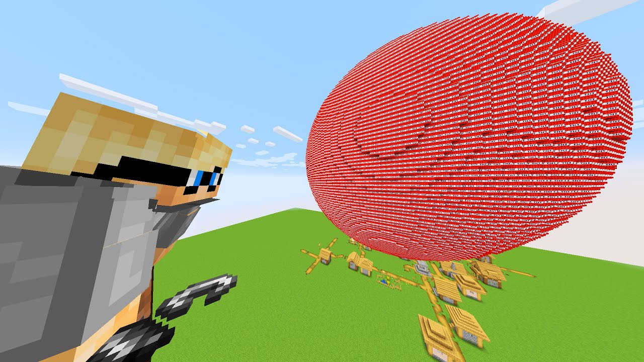 Minecraft Admin Spawns Massive TNT Sphere! - YouTube