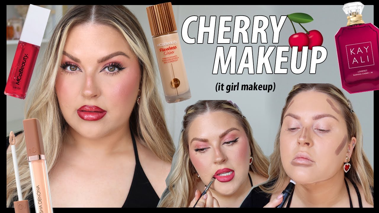 CHERRY MAKEUP grwm 🍒 RED… the new IT GIRL colour - YouTube