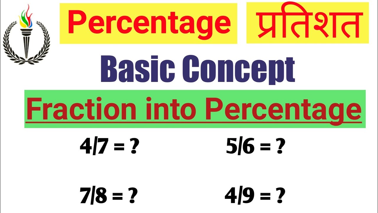 #1 Percentage ||Fraction into Percentage Conversion Problems|| SSC NTPC ...
