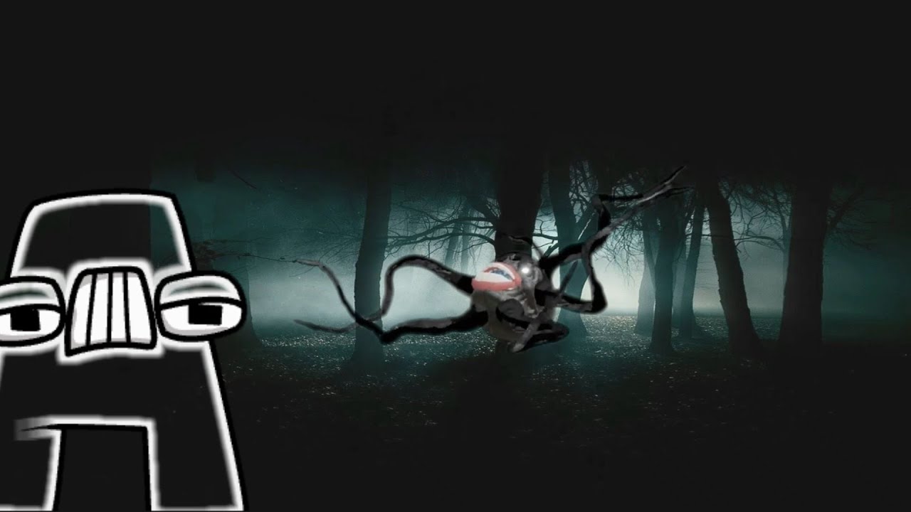 Alphabet lore in a dark forest with monsters - YouTube