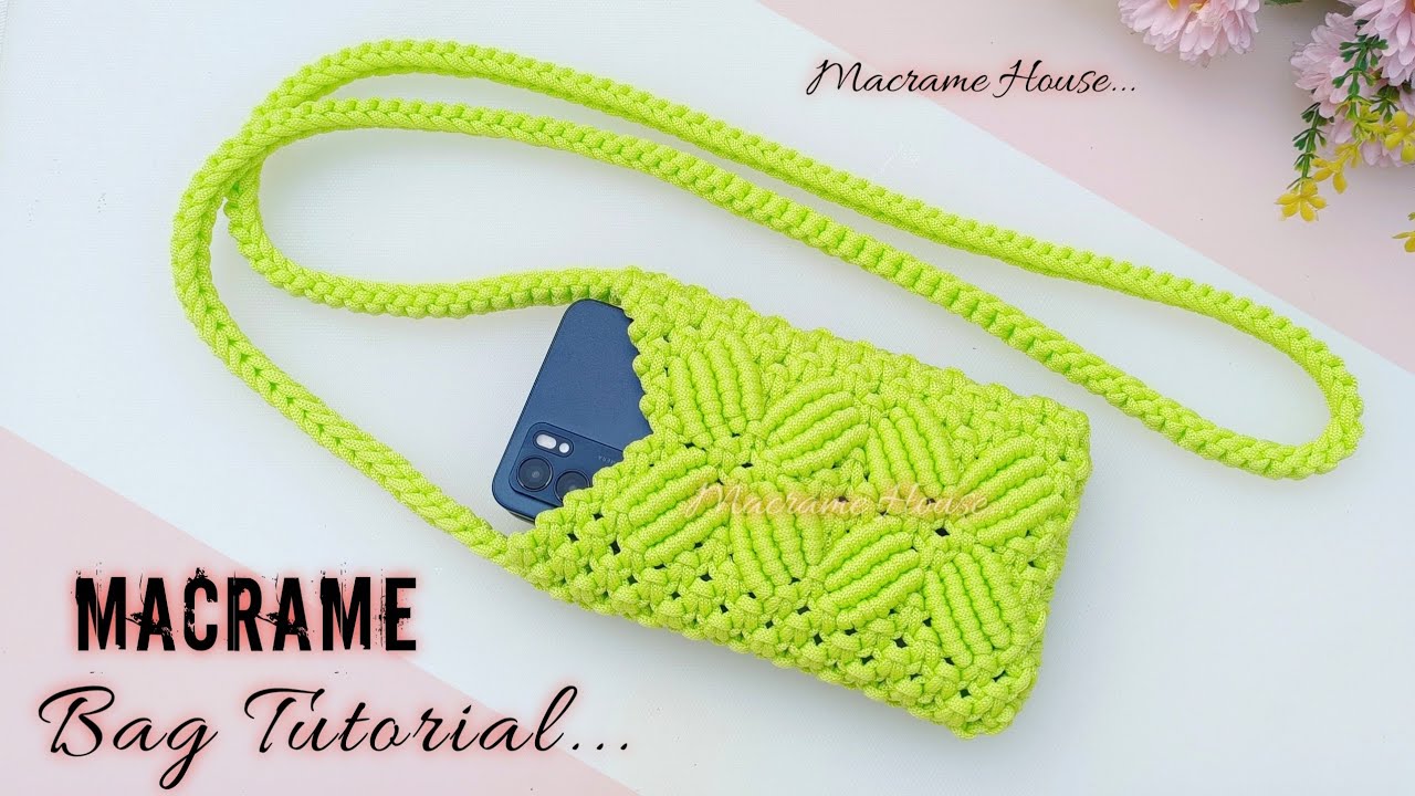 Macrame BAG Tutorial | DIY Macramé Bag | How to make macrame bag step by step | Bolsa de macrame ...