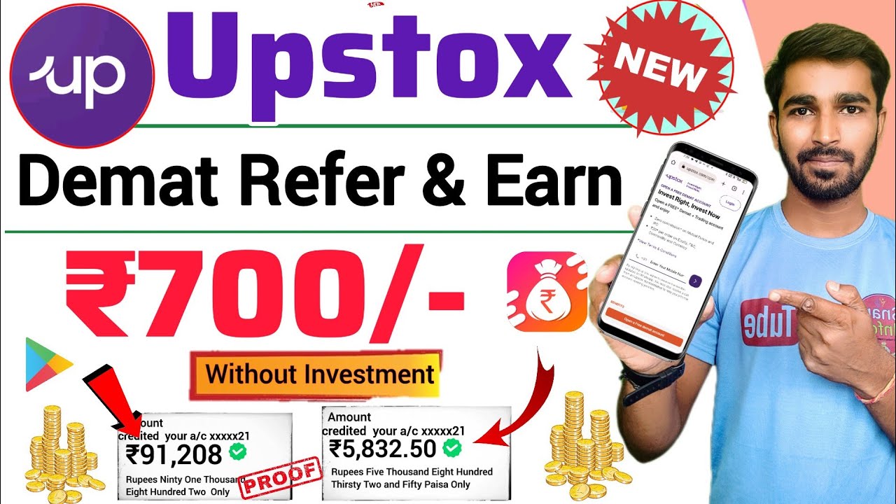 Upstox refer and earn -New Update | ₹700 | Demat account refer and earn | upstox refer kaise ...