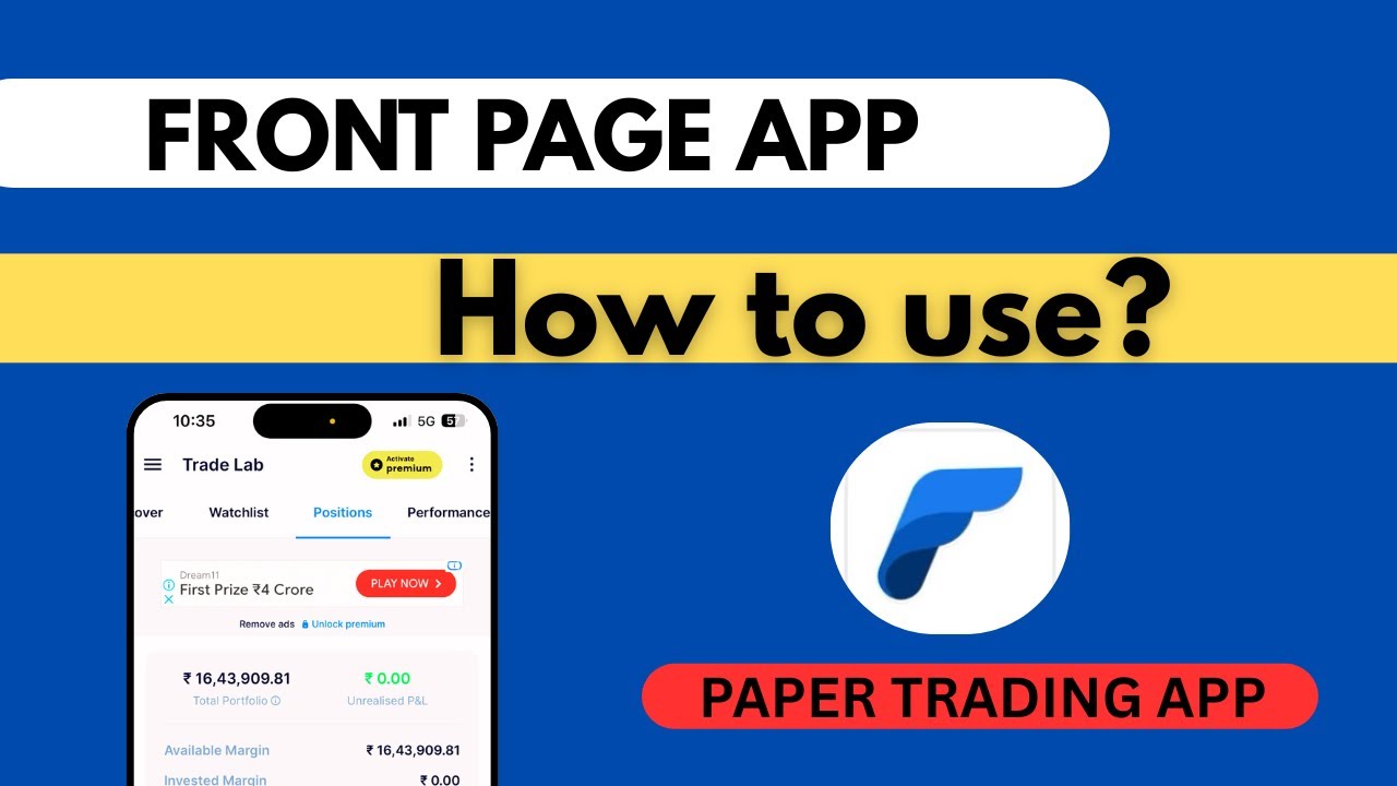 Frontpage Trading App Kaise Use Kare | Paper Trading App | How to Use ...