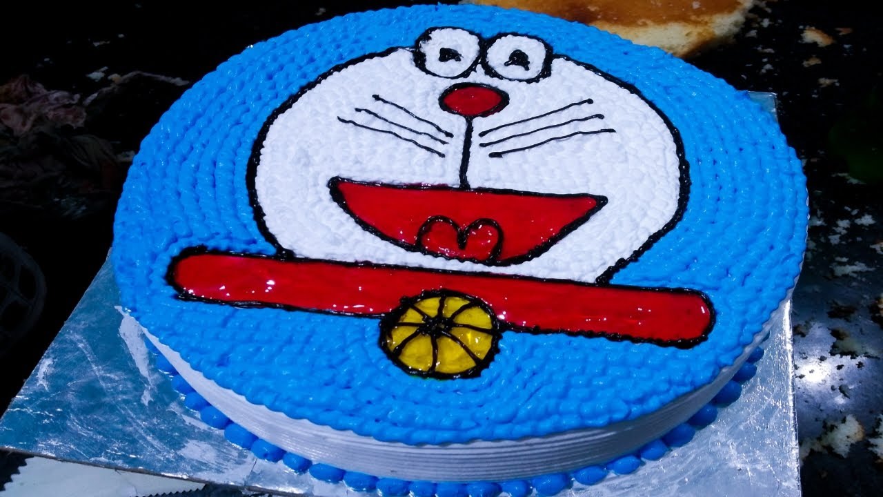 How To Make Doremon Cake Decoration || Very Easy Doraemon Cake - YouTube
