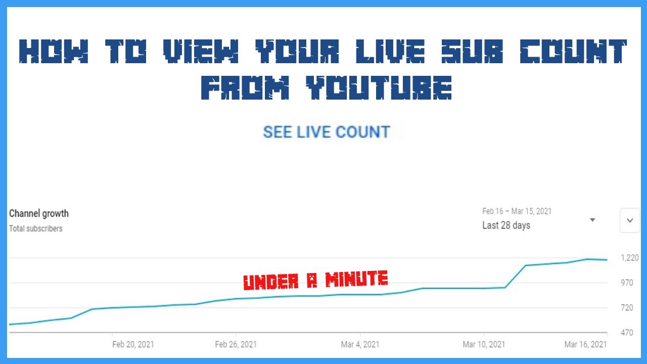 How To View Your Live Subcount From Youtube - YouTube