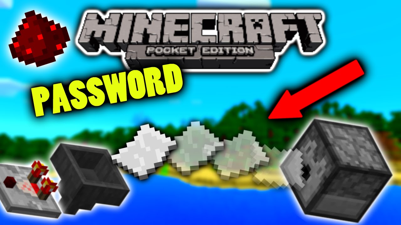 Redstone Secret Password Door! MCPE Redstone Creation Tutorial! - YouTube