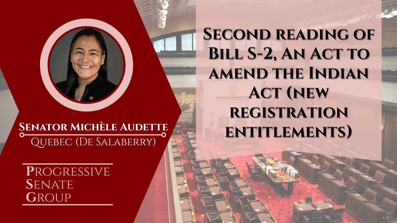 Senator Audette speaks at second reading of Bill S-2 - June 11, 2025 ...
