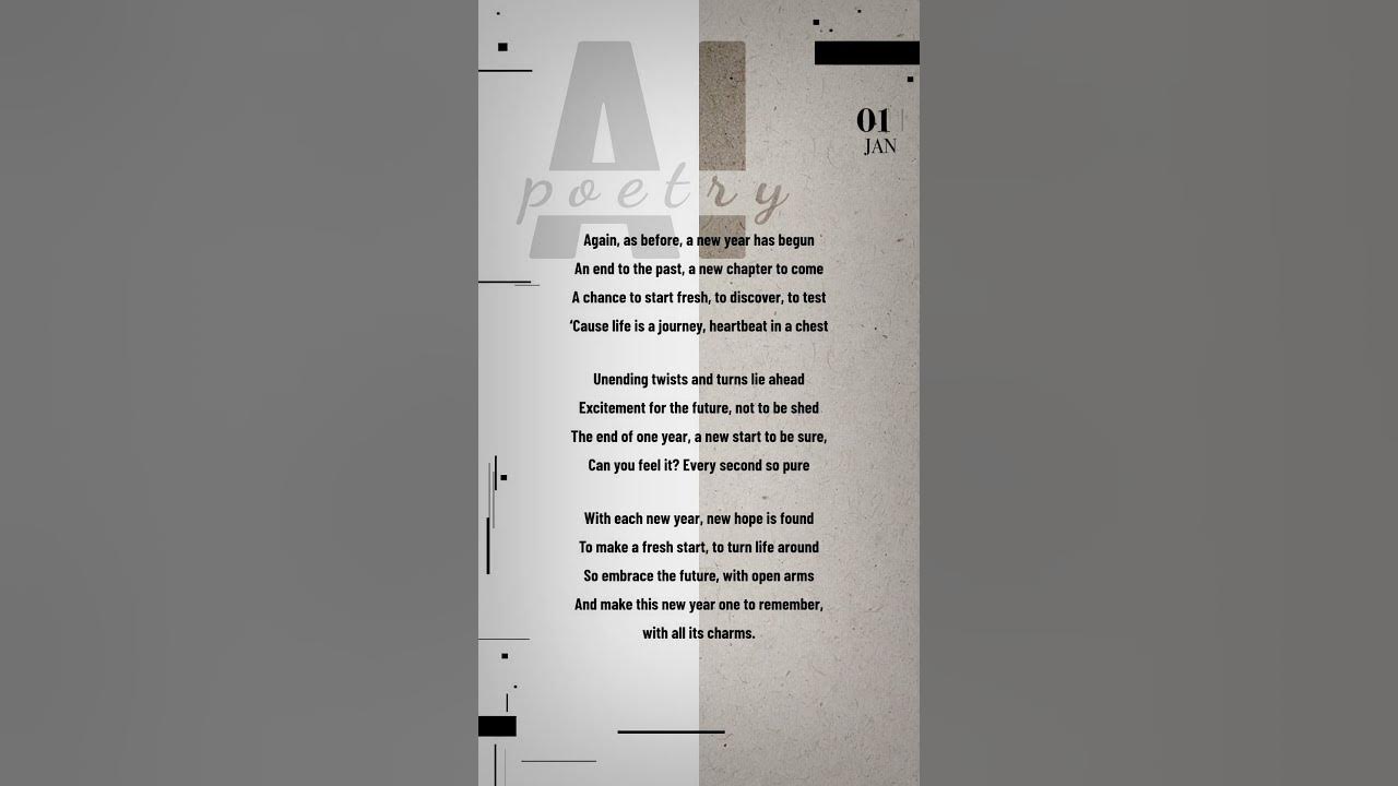 The Poetic Mind of Machines: Poem generated by AI #newyear - YouTube