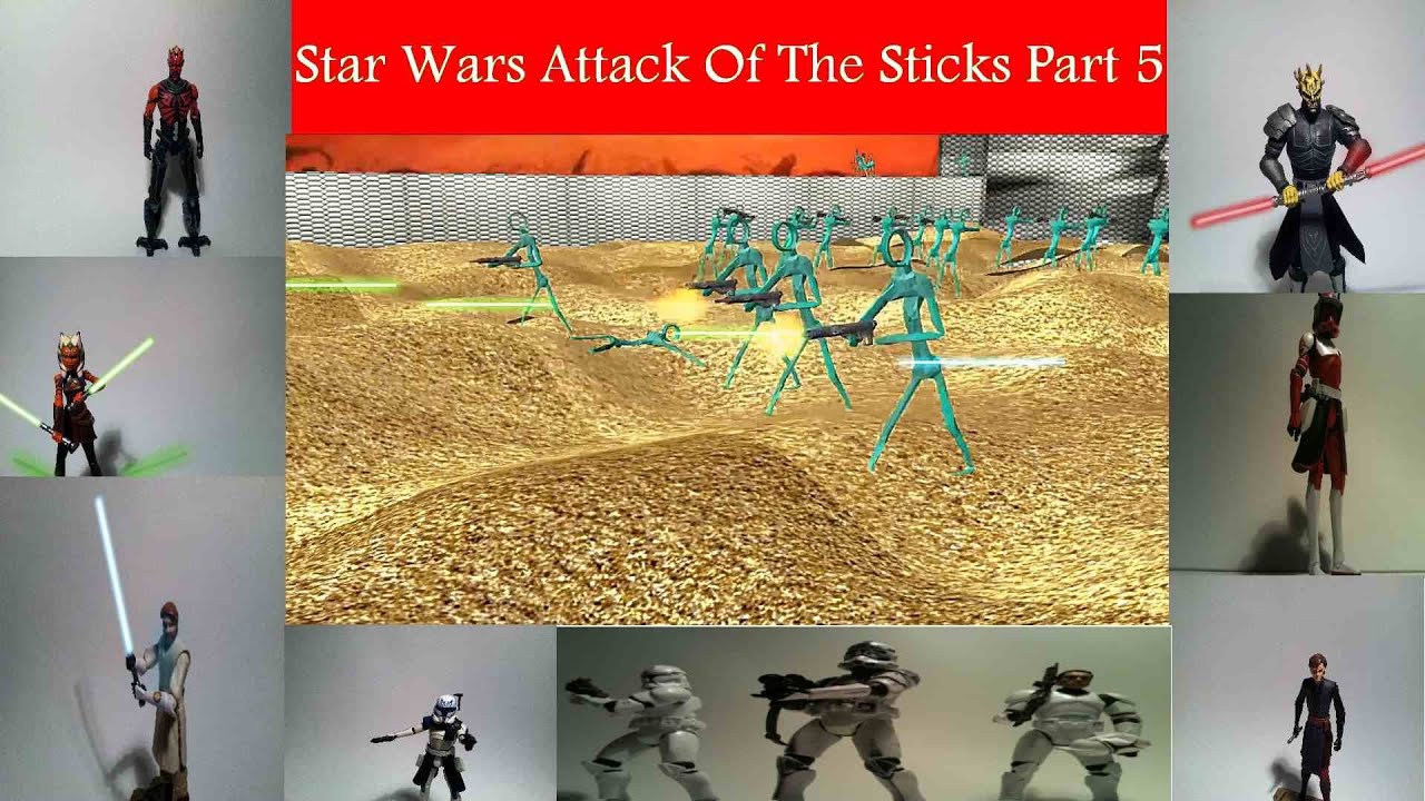 Stop Motion Animation Action Figure Star Wars Attack Of The Sticks Part ...