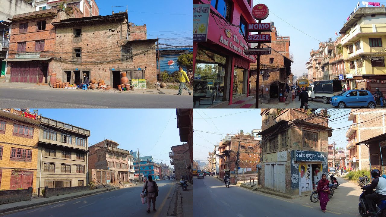 Madhyapur Thimi - Old Road BHAKTAPUR [4K🇳🇵] Virtual Walking Tour Nov ...