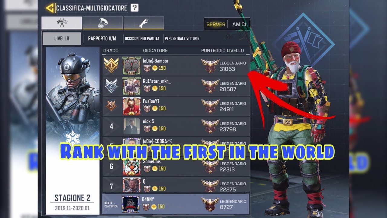 CoD Mobile Rank with the first in the world ( 3amoor 30.000 pts ) - YouTube