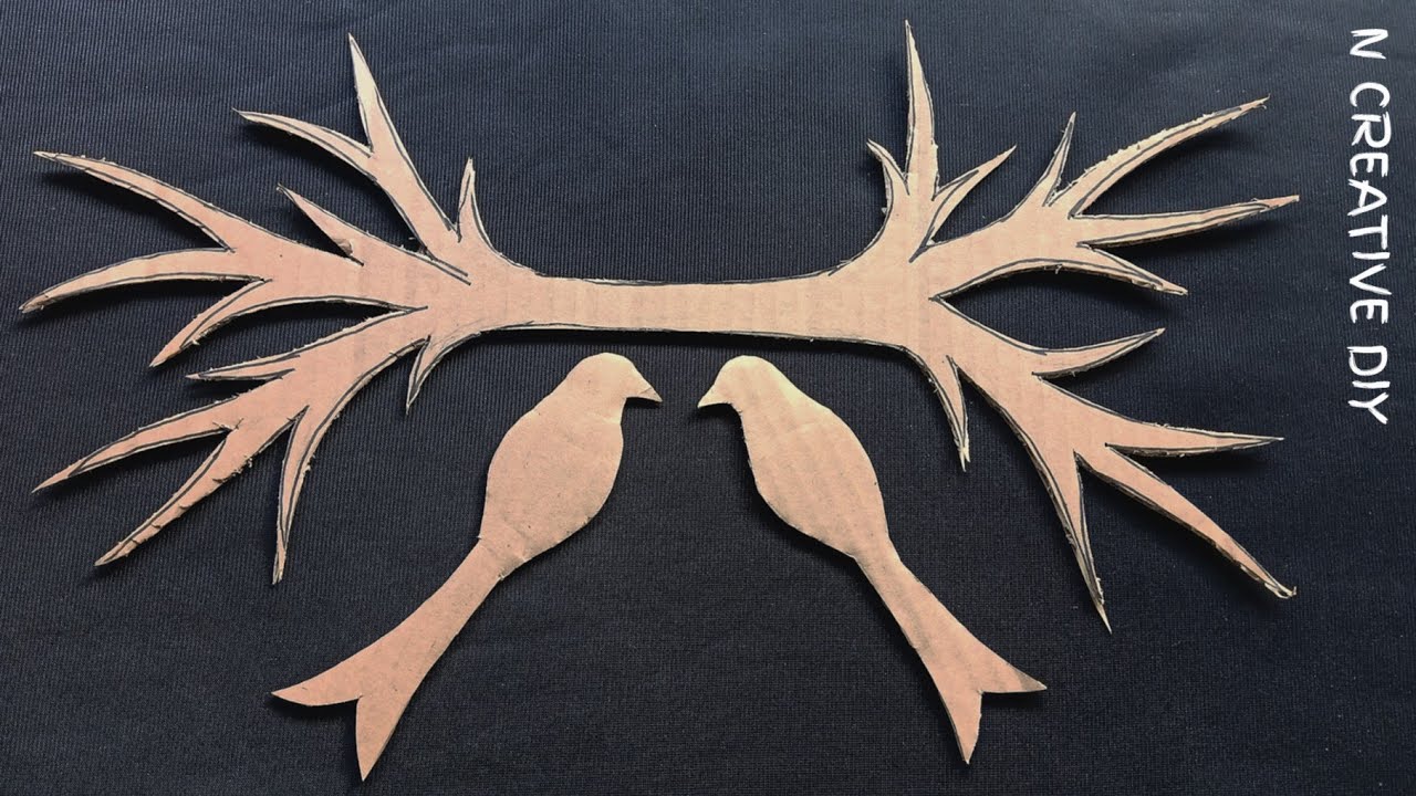 Paper craft wall hangings | Bird and tree wall decor | Diy room decor ...