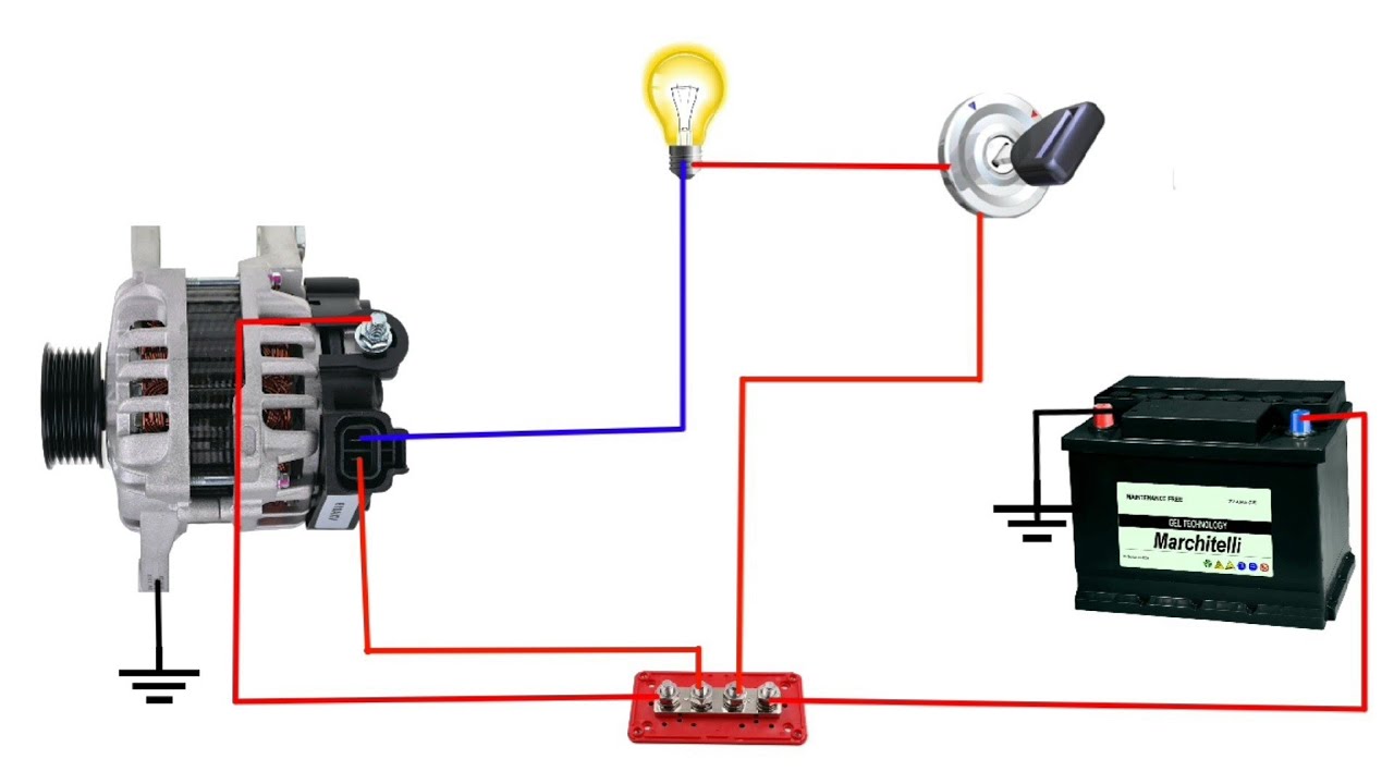 2 pin alternator wiring diagram 💯 ️ how to wiring 2 pin alternator 🧲 ...