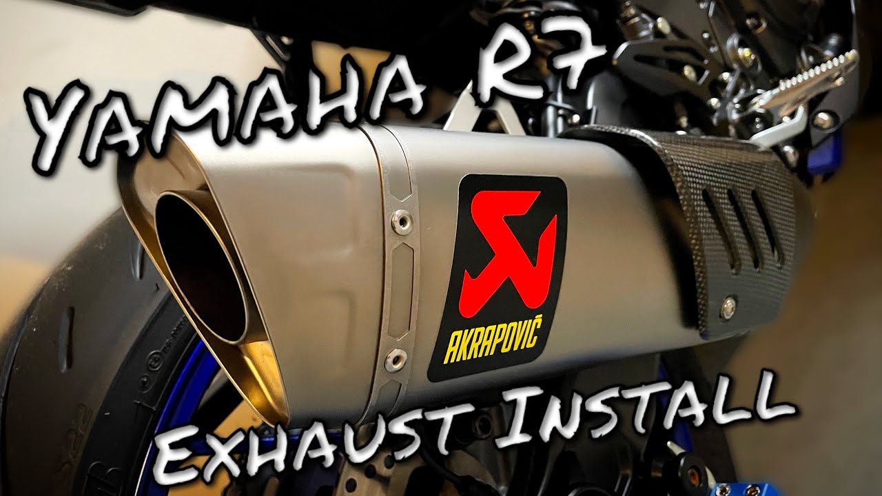Yamaha R7 Akrapovic Exhaust Install - YouTube