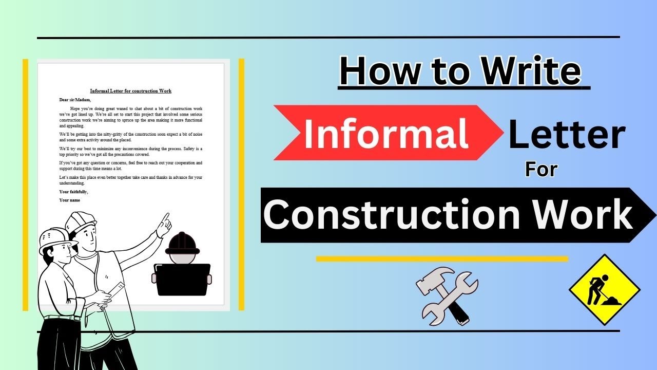 Informal Letter for Construction Work | Sample Undertaking Letter from ...