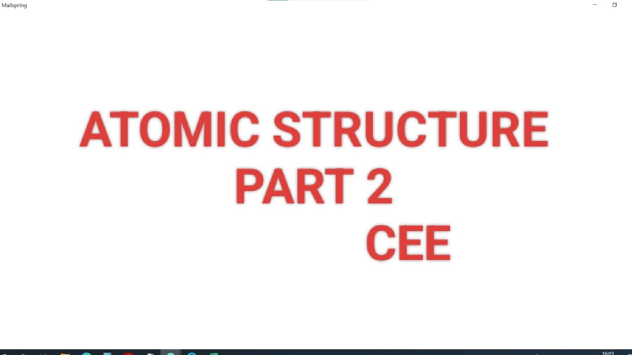 Atomic Structure Part 2 by CPK Sir - YouTube