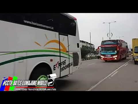 3 BUS ADU OLENG SAM DI GERBANG TOL
