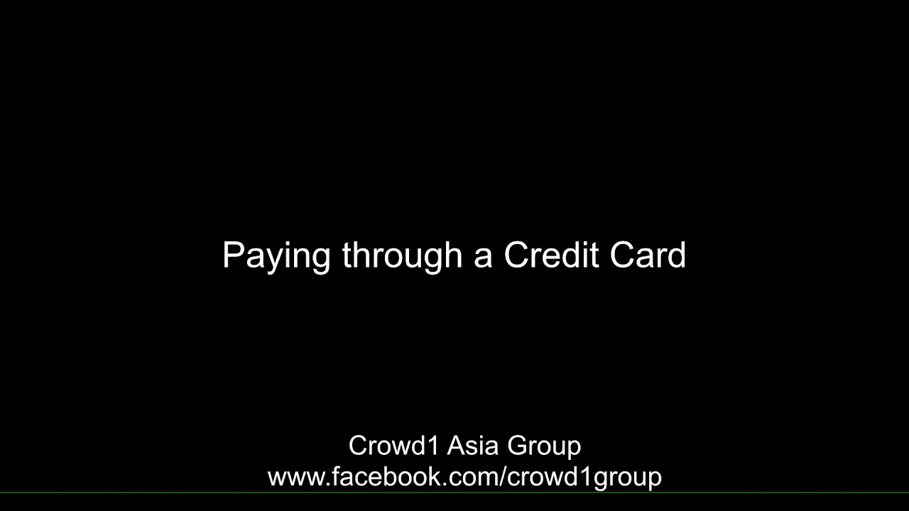 Crowd1: Guide on how to pay through credit card - YouTube