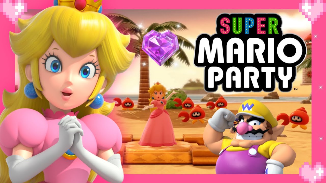 💗 Super Mario Party (Challenge Road / Salty Sea) Gem of Passion - Peach ...
