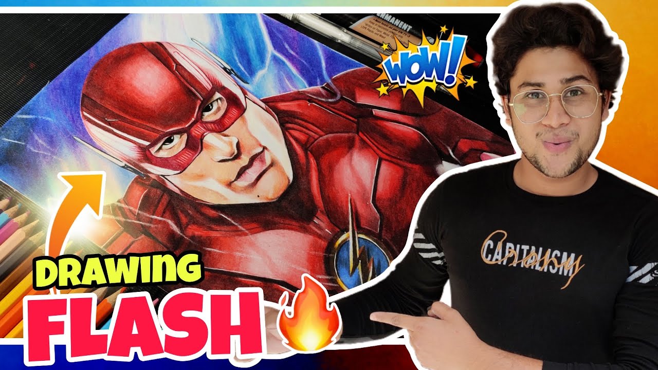 Drawing The Flash (2023)🔥 - Timelaps (Speed drawing) | Varun draw ...