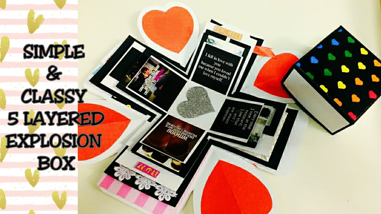 5 Layered Heart Explosion Box/5 Layered Exploding Box/DIY Handmade Gift ...