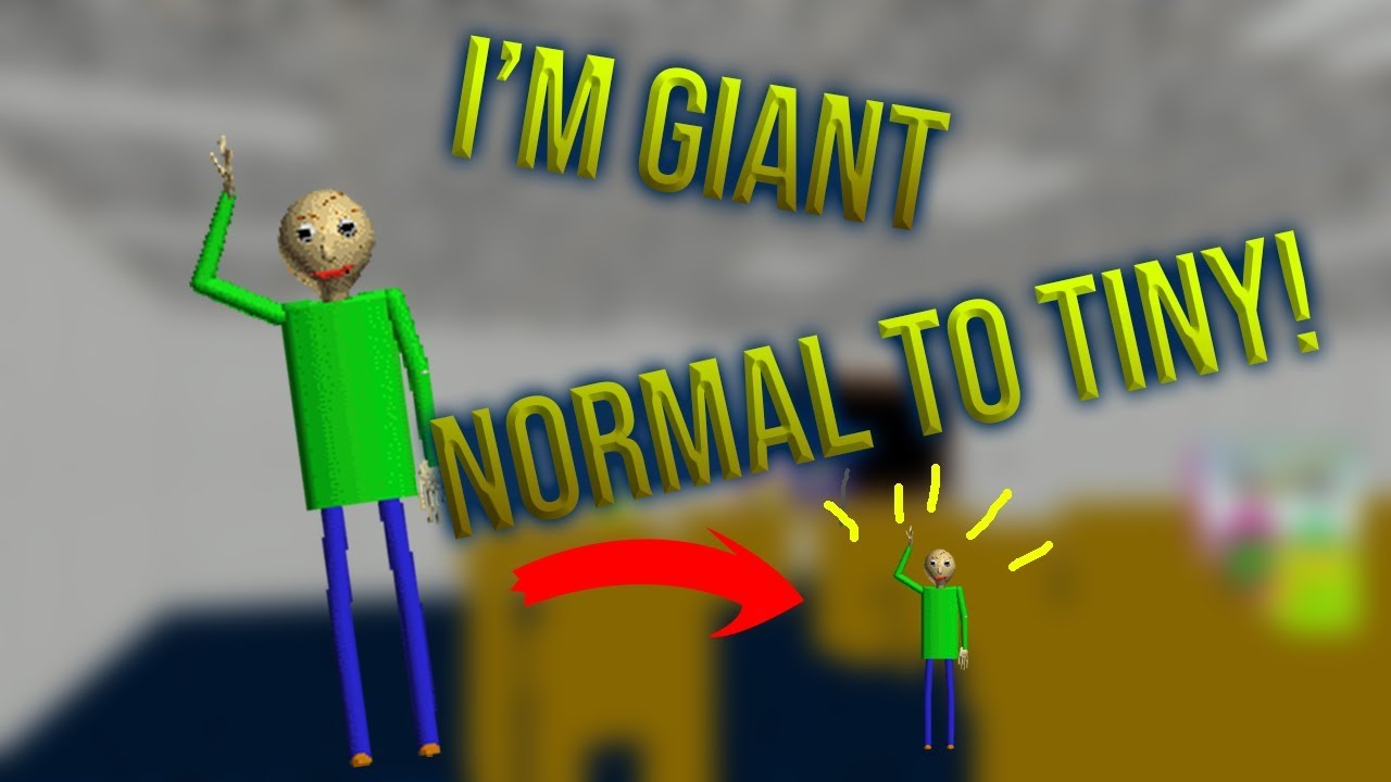 Player Giant Vs Baldi Tiny | Baldi's Tiny Basics [Baldi's Basics Mod ...