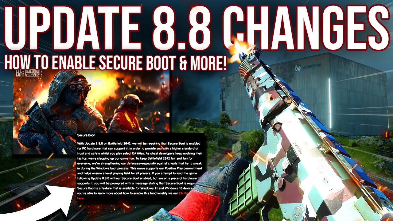Battlefield 2042 Update 8.8 Changes And Secure Boot Guide - YouTube
