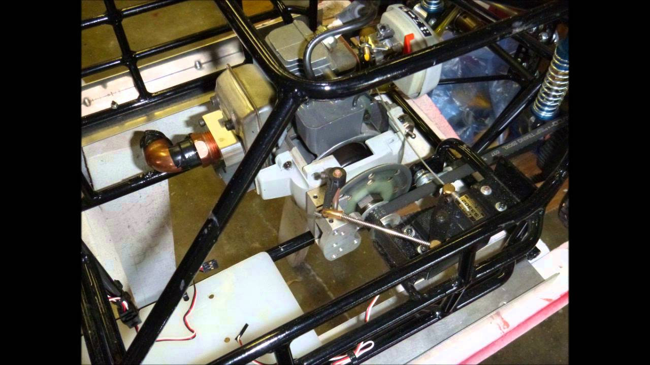 1/4 scale rc car chassis 3 new w engine - YouTube