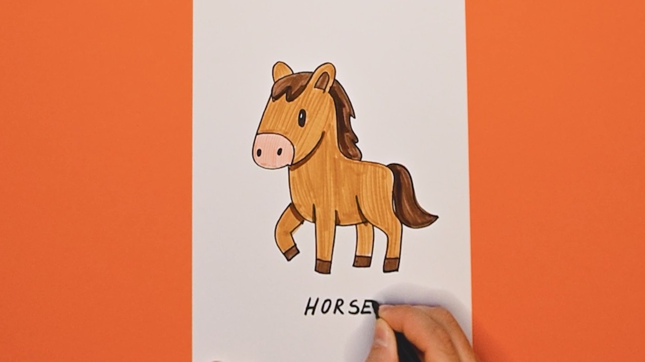 How to draw Chinese New Year Zodiac Signs - Horse (2026) - YouTube