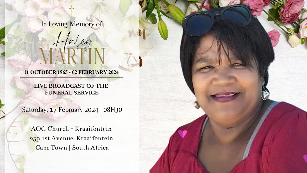 LIVE BROADCAST - FUNERAL SERVICE OF HALEY MARTIN - SATURDAY, 17 ...