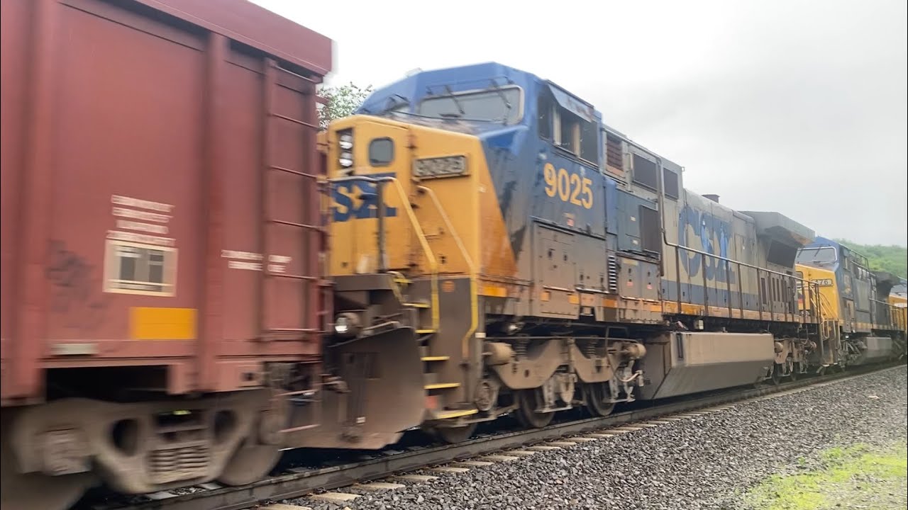 CSX M426 with Herzog ballast cars screamer #476 and very rare YN2 dash ...