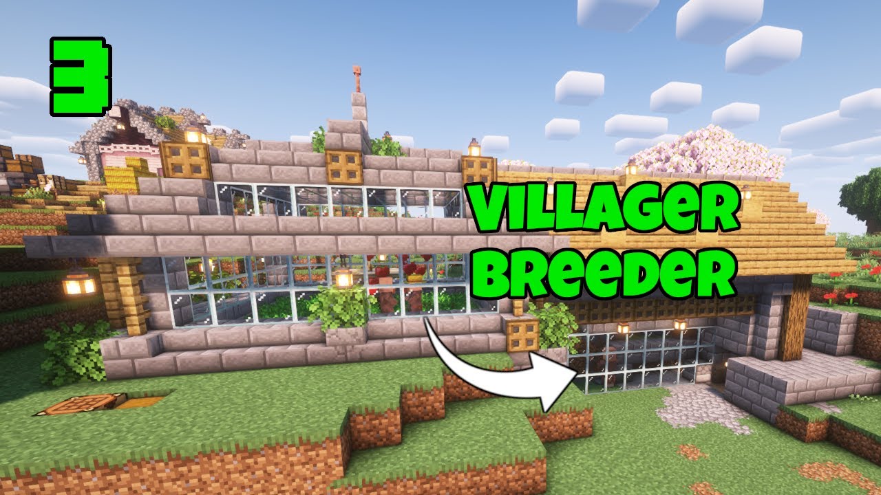Minecraft Villager Breeder Greenhouse Build | Let's Play Vanilla 1.20 ...