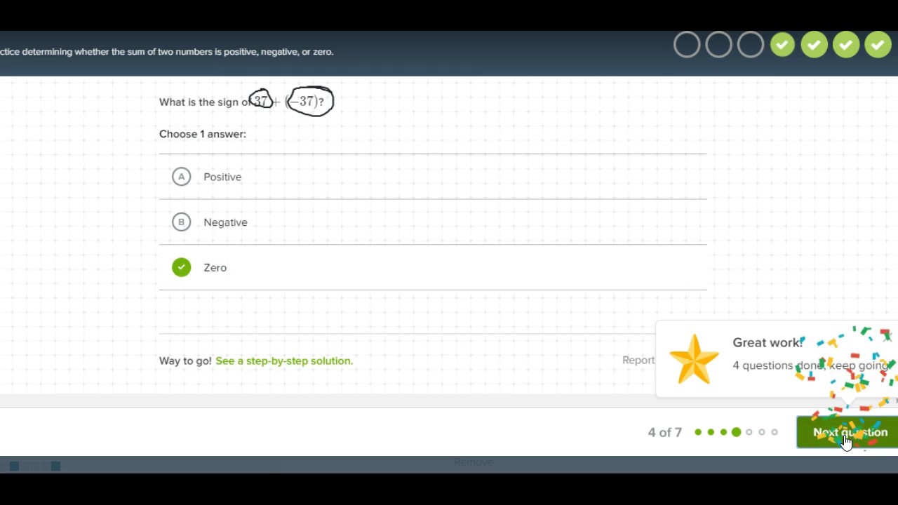 Signs of Sums | 7th Grade | Math - YouTube