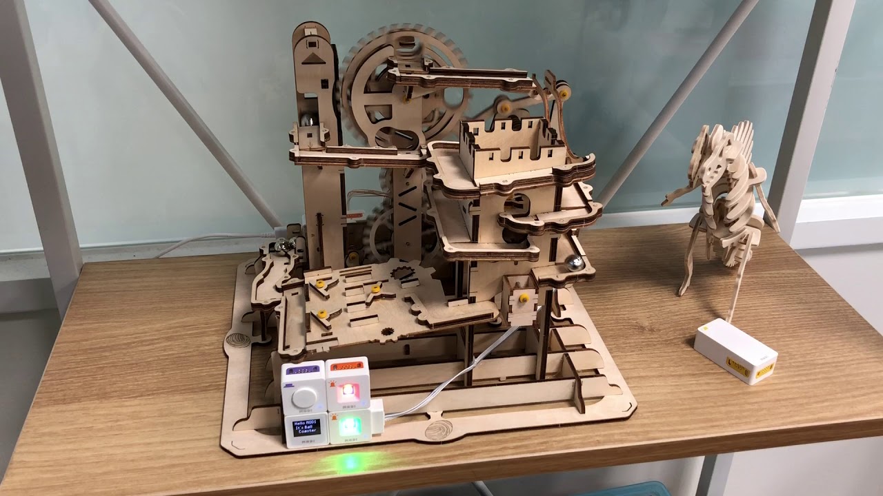 Ball Coaster with LUXROBO MODI - YouTube