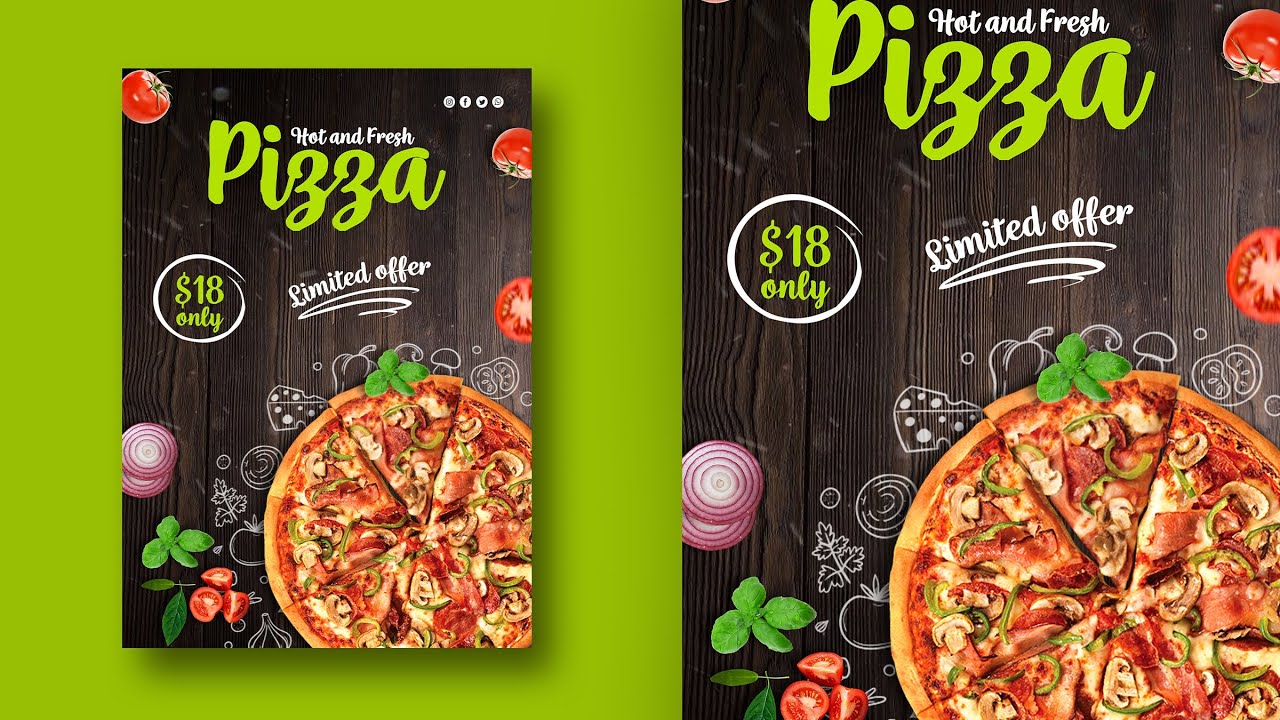 Pizza Poster Design | Photoshop Tutorials - YouTube