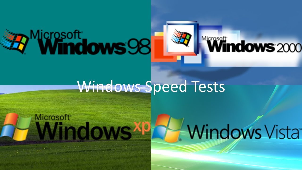 Windows Speed Tests (98, 2000, XP and Vista) - YouTube
