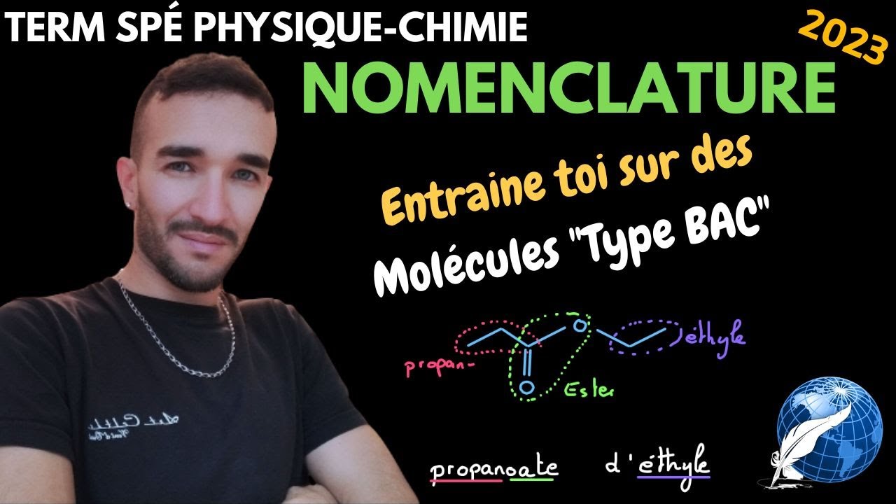 TERM SPÉ PHYSIQUE-CHIMIE : NOMENCLATURE CHIMIE ORGANIQUE - ENTRAINEMENT MOLÉCULES EXTRAITS BAC ...