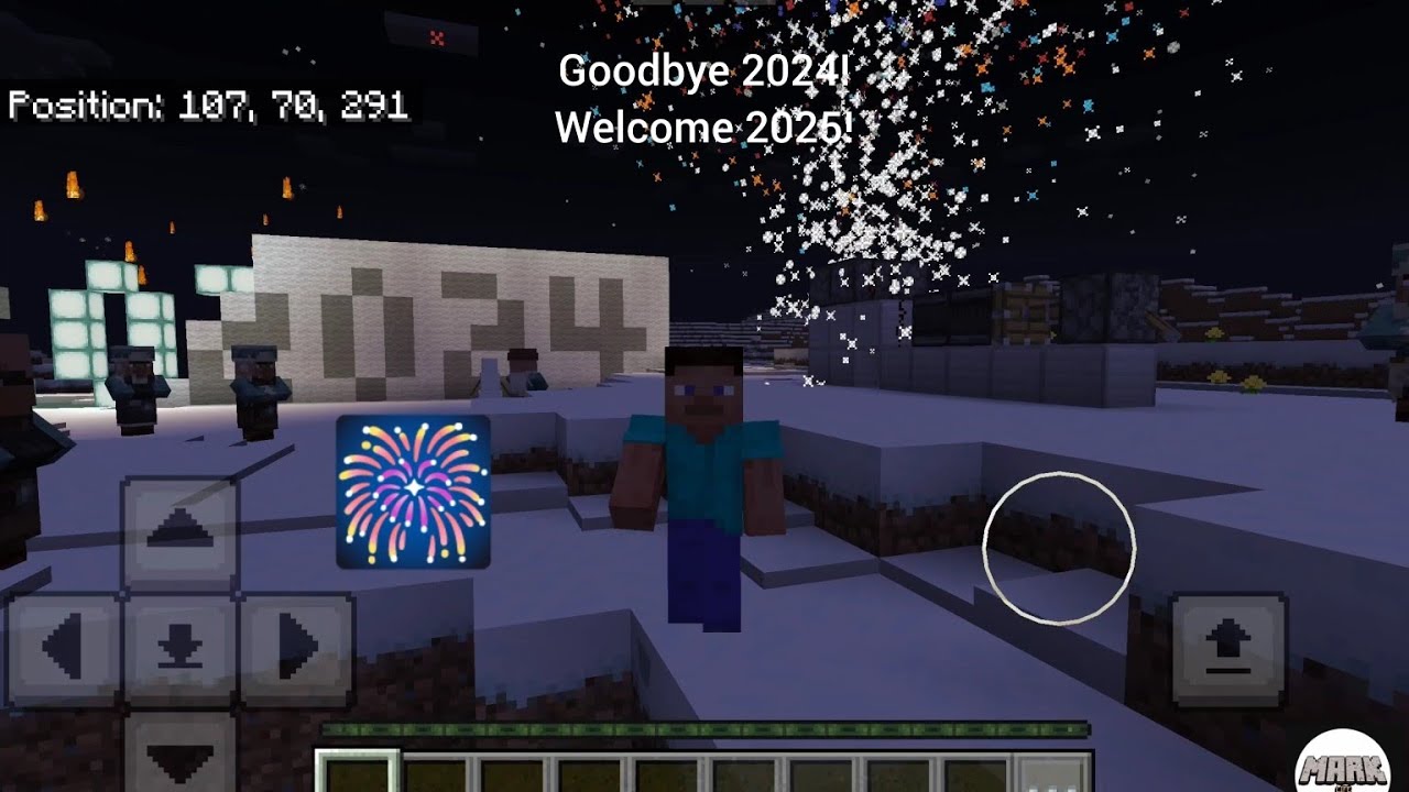 Goodbye 2024, Welcome 2025! New Year celebration | Minecraft BE 1.21.51 ...