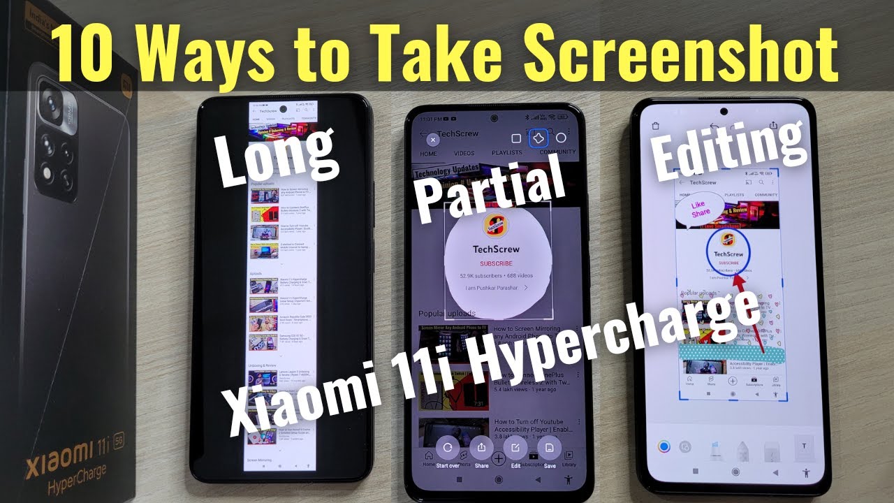 10 Ways to Take Screenshot in Xiaomi 11i /11i Hypercharge -Gestures ...