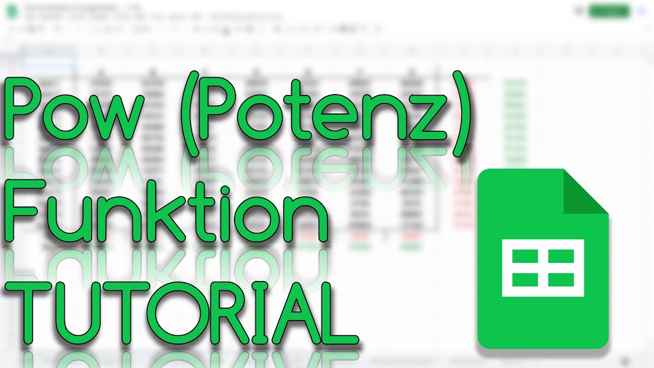 Potenz Funktion - Pow Funktion - Google Sheets Tutorial - YouTube