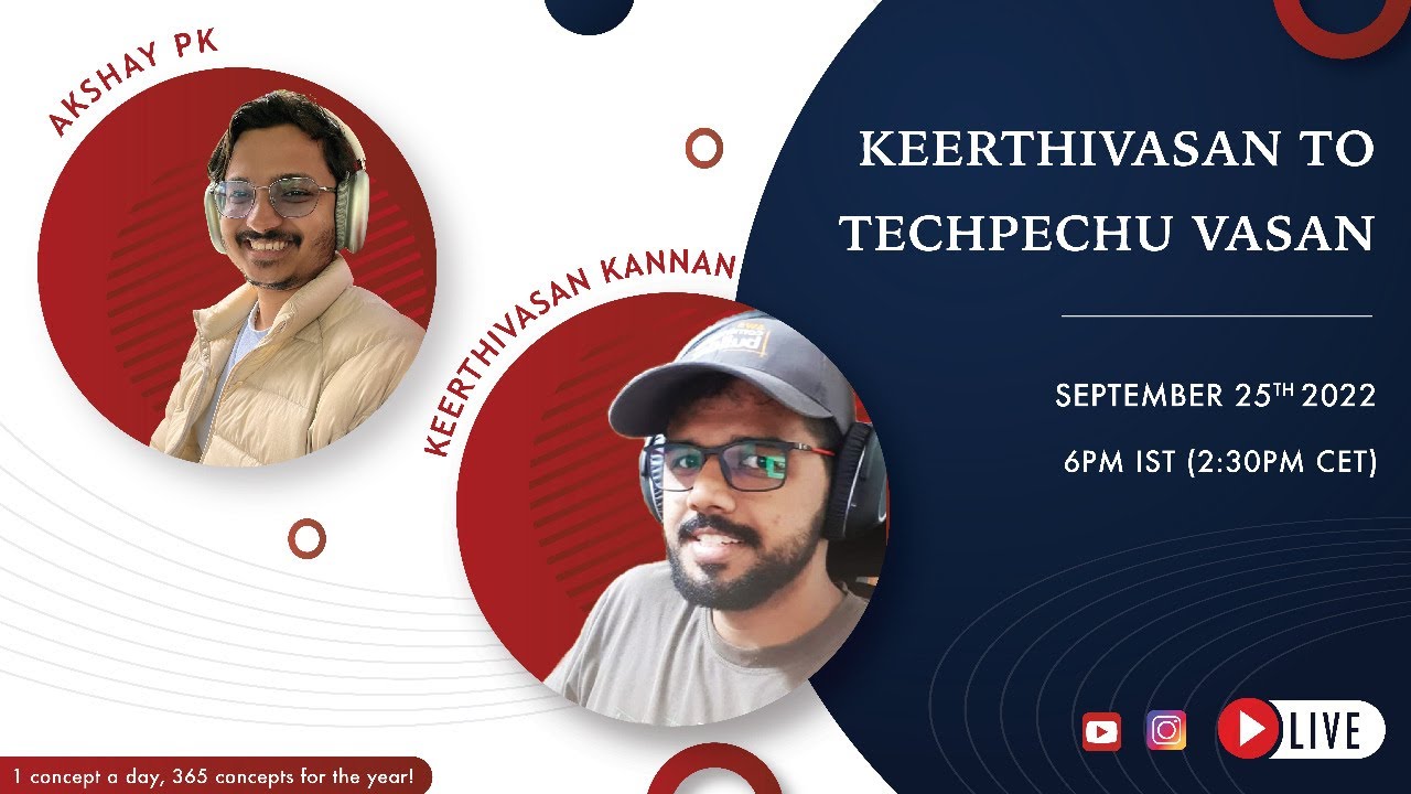 Keerthivasan to TechPechu Vasan | Journey | Cloud & DevOps | Motivation - YouTube